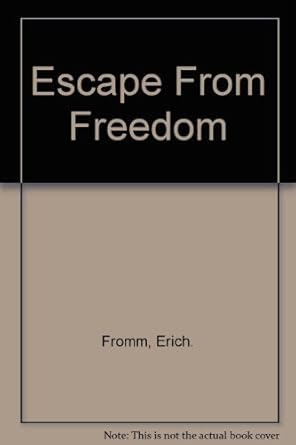 Escape From Freedom : ERICH FROMM: Amazon.com.mx: Libros