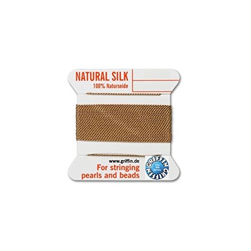 Griffin Natural Silk Thread for stringing Pearls and Beads Size #5 ...