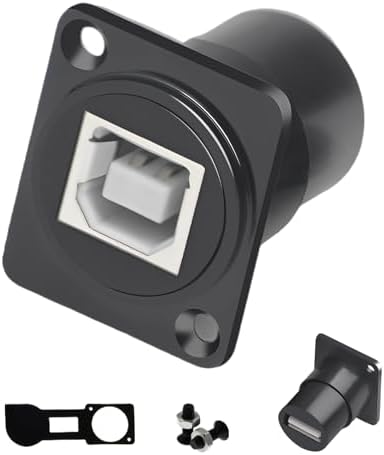Amazon.com: YiKaiEn USB B to A Panel Mount Adapter - D-Type USB Type B ...
