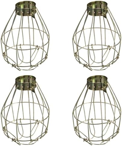 Industrial Light Bulb Cage 4 Pack, DIY Vintage Style Light Cage for ...