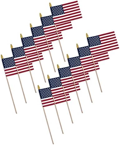 Amazon.com : Super Tough US Stick Flag 8" x 12"- 24" Wood Stick with ...