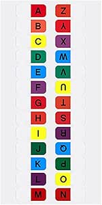 Amazon.com : 520pcs Permanent Alphabetical Tab Indexes, Letters Index ...