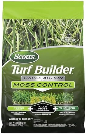 Amazon.com : Scotts Turf Builder Triple Action for Moss Control, Moss ...