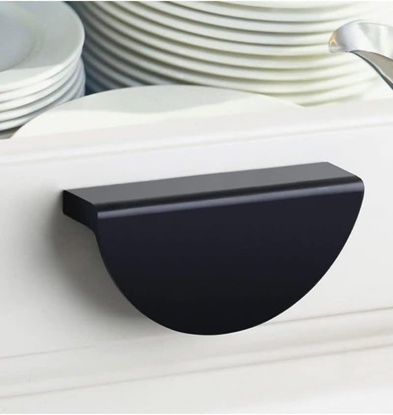 KVN Brands 12-Pack Black Half Moon Cabinet Handles, 4inch Total Length ...
