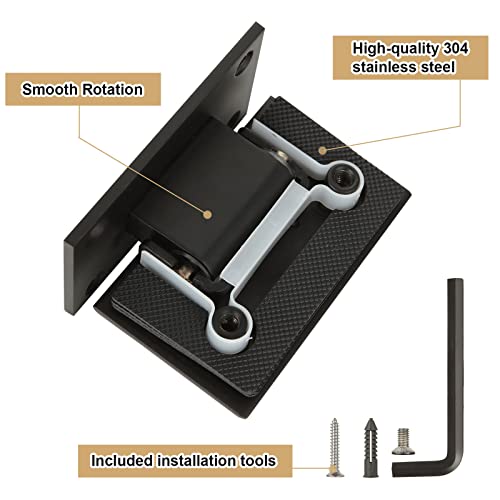 YAYODS 2 Pack 90 Degree Glass Door Hinges, Stainless Steel Shower ...