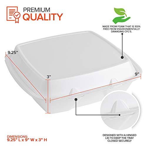 Snapklik.com : Stock Your Home 9x9 Clamshell Take Out Boxes (25 Pack ...