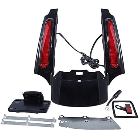 Amazon.com: TCMT Rear Fender Fascia w/LED Brake Running Turn Signals Lights Kit Fits for Harley ...
