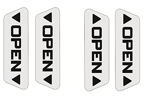 Nandhi Car Door Open Warning Sticker Silver set of 4pcs : Amazon.in ...