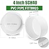 Amazon.com: SCH40 PVC Cap 4 Inch - Fit Standard 4" SCH40 PVC Pipes (OD ...