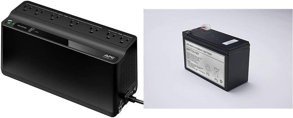 Amazon.com: APC UPS Battery Backup and Surge Protector, 600VA Backup ...