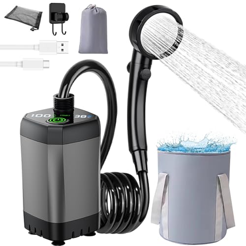 Caossuixin Upgraded Portable Shower with 26L Collapsible Bucket ...