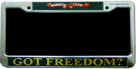 Got Freedom? Since 1776 Chrome License Plate Frame : Amazon.in: Car ...