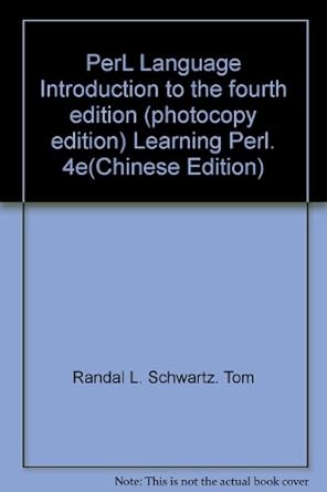 PerL Language Introduction to the fourth edition (photocopy edition ...