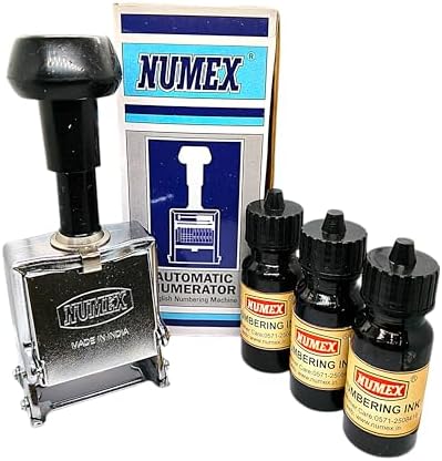 Number Stamp, Self Inking, Red Numbering Stamp, 6 Digit : Amazon.in ...