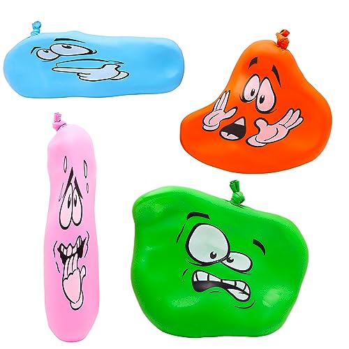 Toyland Pack of 4 – Assorted Squishy Emoji Faces – Colourful Novelty ...