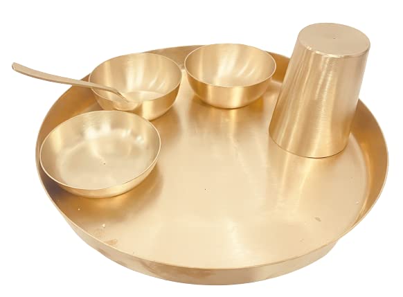 Utensils Masters Pure Kansa Bronze Solid Dinner Set - 6 Pcs Kansa ...