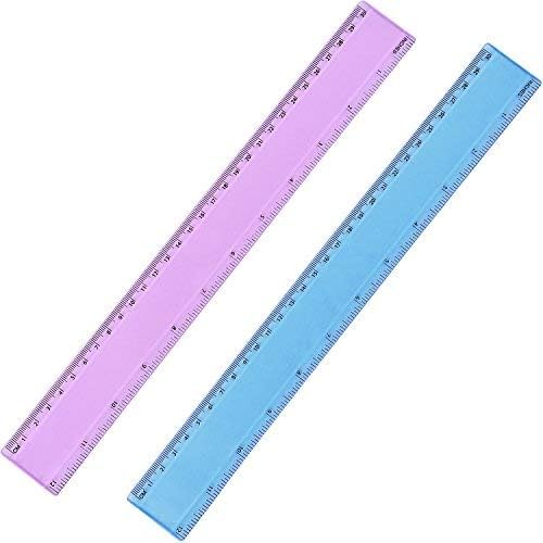 Amazon.com: eBoot 2 Pieces Plastic Color Ruler Straight Ruler Math ...