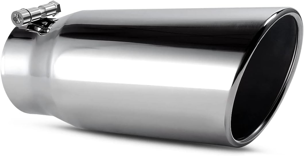 Amazon.com: A-KARCK Exhaust Tip 4" Inlet, Polished Bolt On 4" Inlet 5 ...