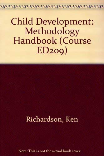 Child Development: Methodology Handbook (Child Development): Richardson ...