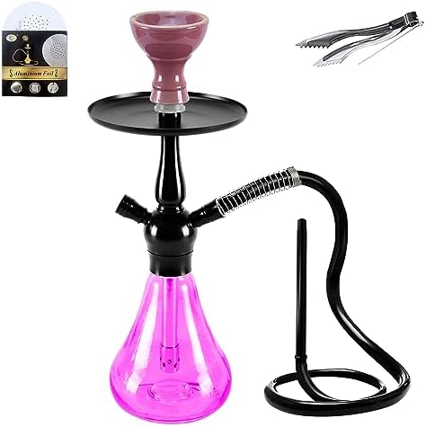 Hookah Set Premium Glass Hookah Shisha Exquisite Hookahs 1 Hose Portable Hookah With Every Thing ...