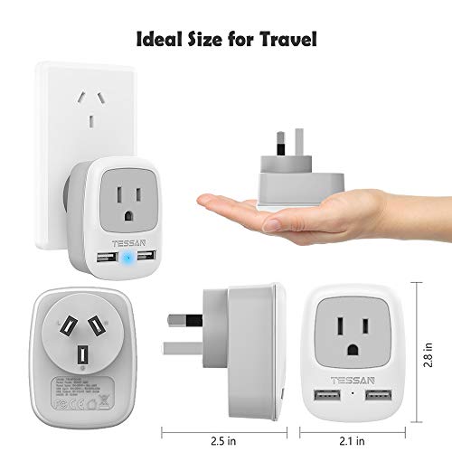 Snapklik.com : TESSAN Australia New Zealand Power Plug Adapter ...