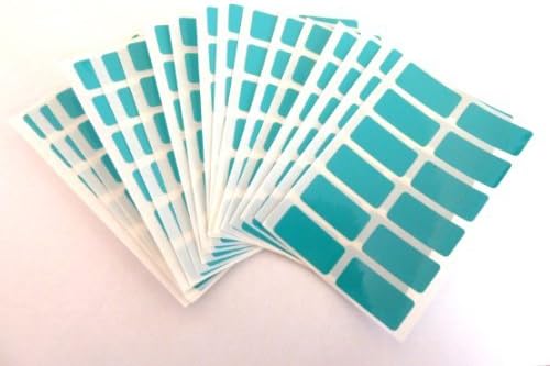 200 Labels, 25x12mm Rectangle, Light Green, Colour Code Stickers, Self ...