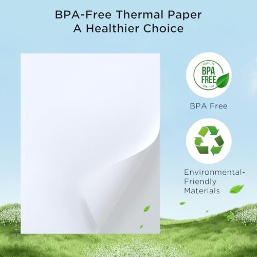 Snapklik.com : SUPVAN T200M US Letter Size 8.5 X 11 Thermal Paper