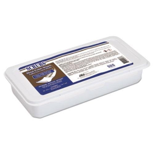 ITW Pro Brands Scrubs Metal Polish Wipes, 8 X 10.5, Yellow, 36/Tub, 6 ...