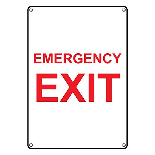 Weatherproof Plastic Vertical Emergency Exit Sign with English Text ...