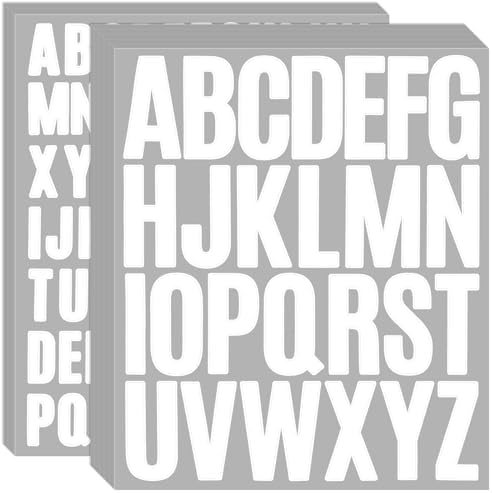 Amazon.com: Bemeol Letter Stickers 30 Sheet Self Adhesive Capital ...