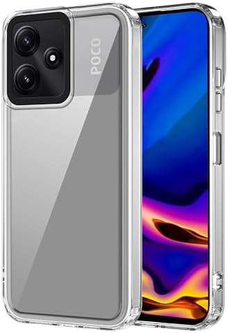 amazon basics Back Case Cover for Poco M6 Pro 5G (TPU + PC_Transparent ...