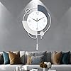 Decorative Silent Quartz Wall Clock with Pendulum, Battery Operated ...