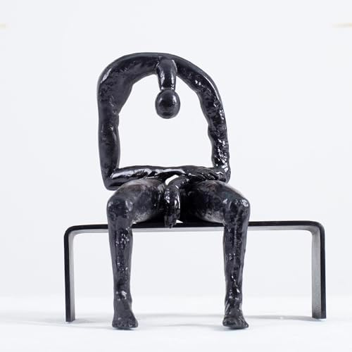 Amazon.com: YouFine 9.8'' Bronze Melancholy Statue Sculpture, Modern ...