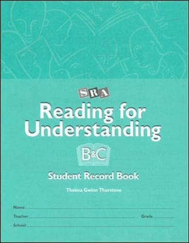 Reading for Understanding, Student Record Books for Levels B & C ...