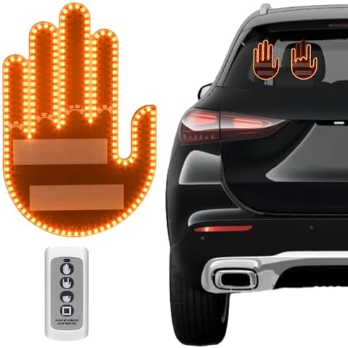 Amazon.com: Middle Finger Car Light with Remote, Funny Car Hand Gesture ...