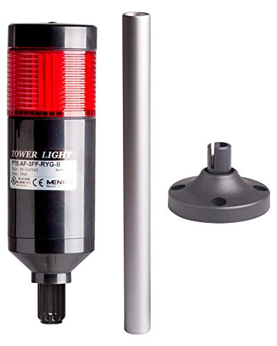 PTE-AP-102-R-B, Tower Light Kit, 56mm Modular LED, Red Lens 1 Stack ...
