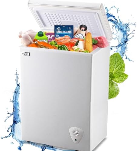Amazon.com: WANAI Small Deep Freezer, 3.5 Cubic Feet Chest Freezer with ...
