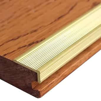 Brass Stair Nosing Edge Trim for Wood Stairs Anti Slip 18x8mm Protect ...