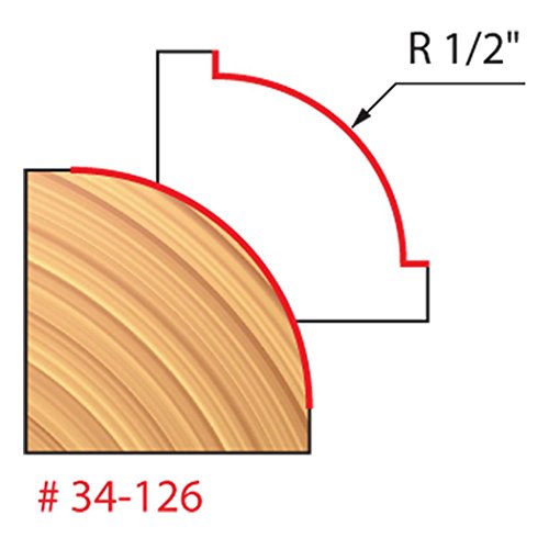 Snapklik.com : Freud 34-126: 1/2 Radius Rounding Over Bit
