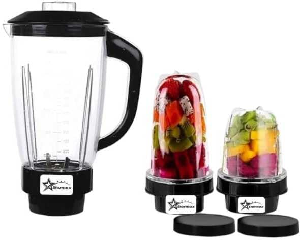Starmax Set of 3 Juicer Jar ABS Plastic Capacity 1500ML,350ML Mixer ...