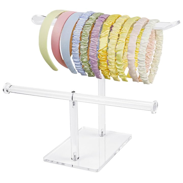 KITERI Acrylic Headband Holder 2 Tier Hairband Display Stand Jewellery ...