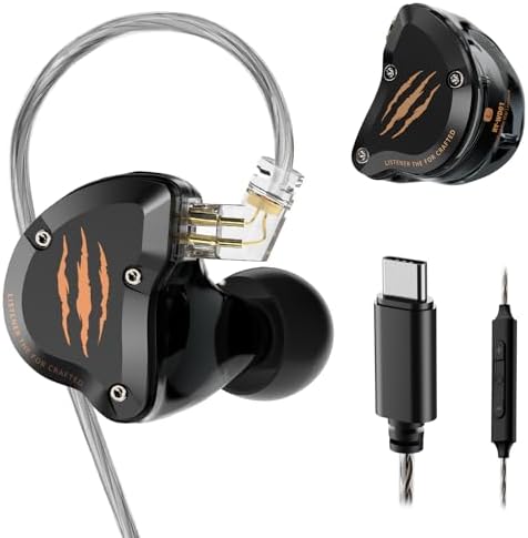 In Ear Monitors Headphones, HiFi Wired Earbuds with Noise Isolating ...
