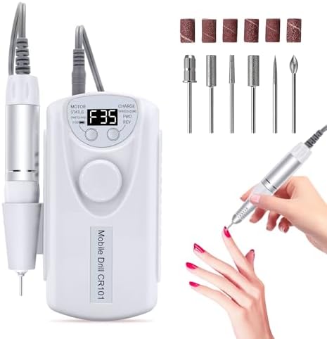 Amazon.com: Portable Electric Nail Drill Machine: Professional Nail ...