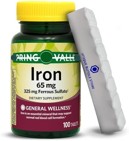 Amazon.com: Unique Bundle Store, Iron 65 mg 325 mg Ferrous Sulfate, 100 ...