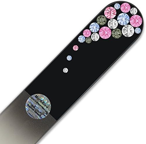 Amazon.com : Large Size Glass Nail File Hand Decorated with Swarovski ...