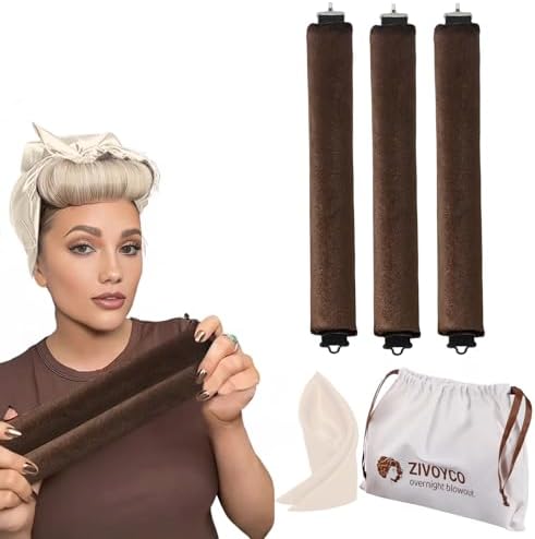 Amazon.com : Heatless Hair Curler Overnight Blowout Curls Rods with ...