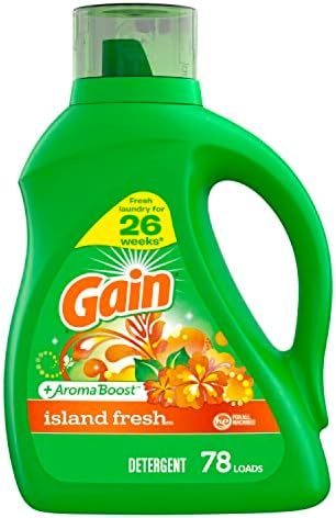 Amazon.com: Gain + Aroma Boost Laundry Detergent Liquid Soap, Island ...