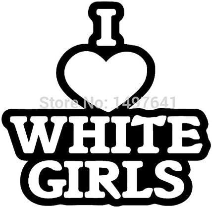 Amazon.com - I HEART WHITE GIRLS VINYL STICKER