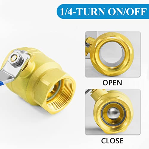 WiseWater 2 Inch NPT Full Port Ball Valve, 2 Inch Threaded Ball Valve ...