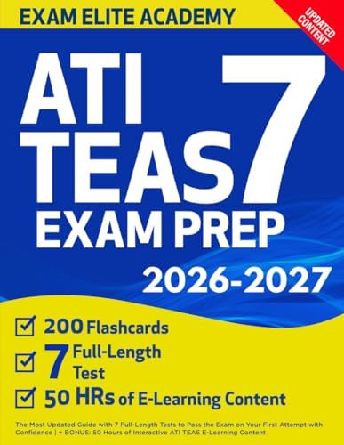 ATI TEAS Exam Prep: The Most Updated Guide with 7 Full-Length Tests to ...
